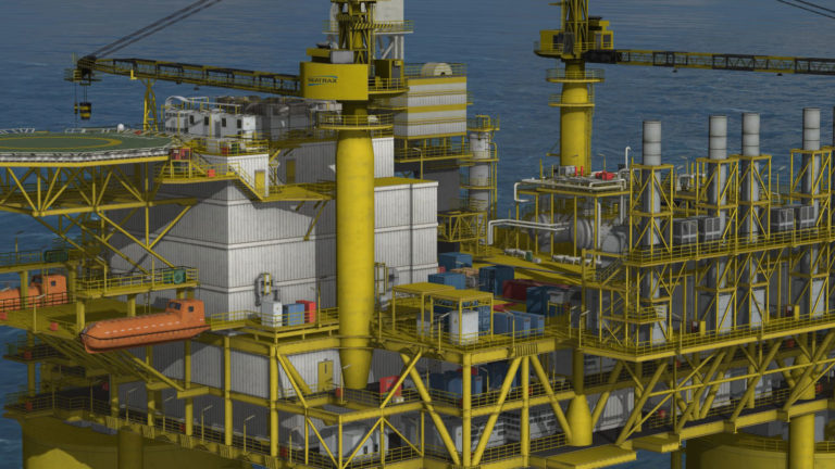 Oil platform 3D modeling
