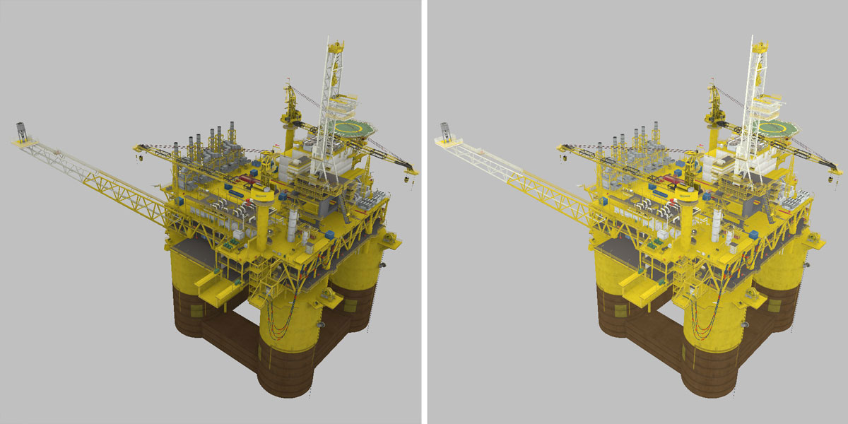 Oil platform 3D modeling