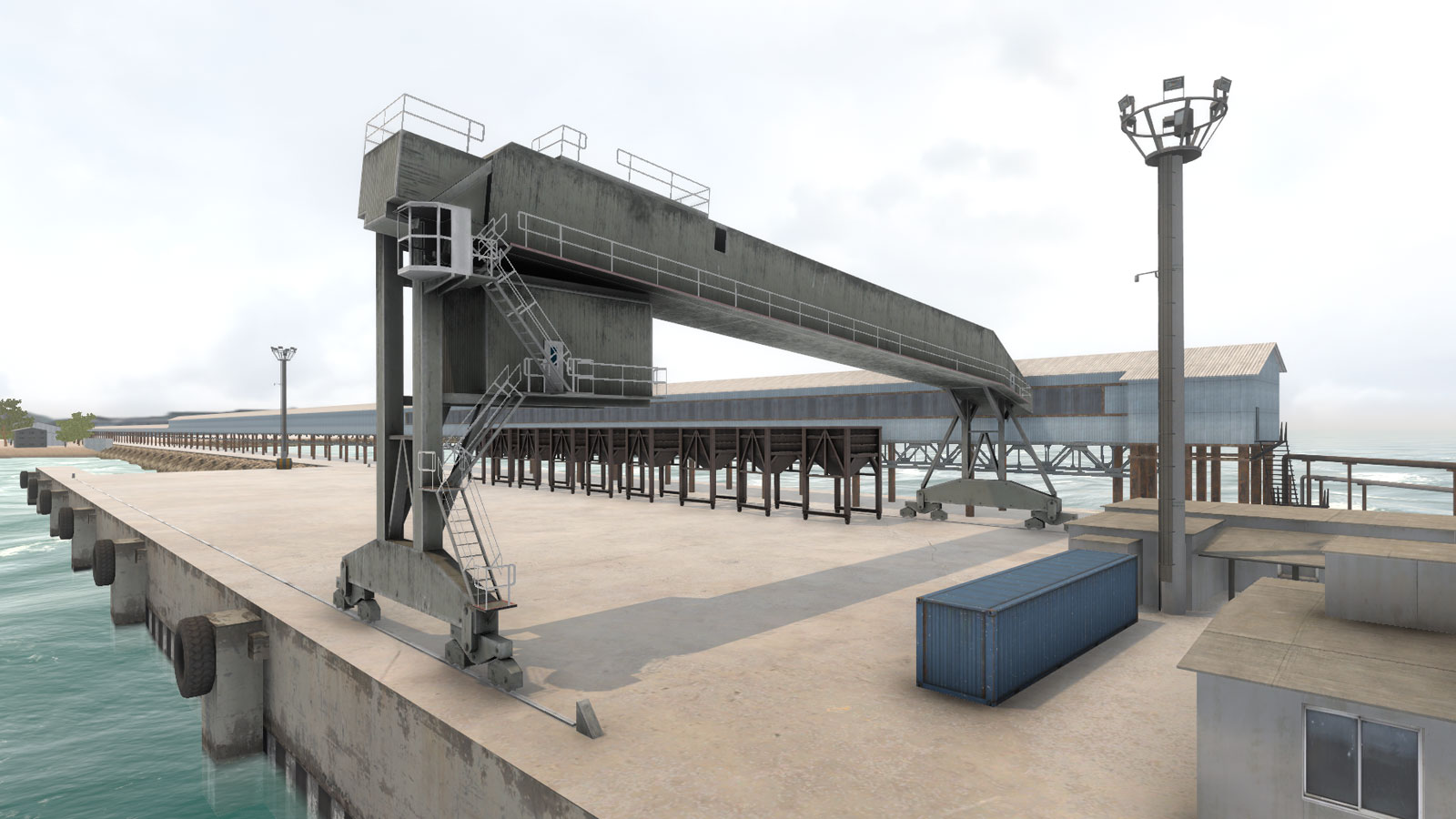 Lome port. A Container Terminal 3D Model