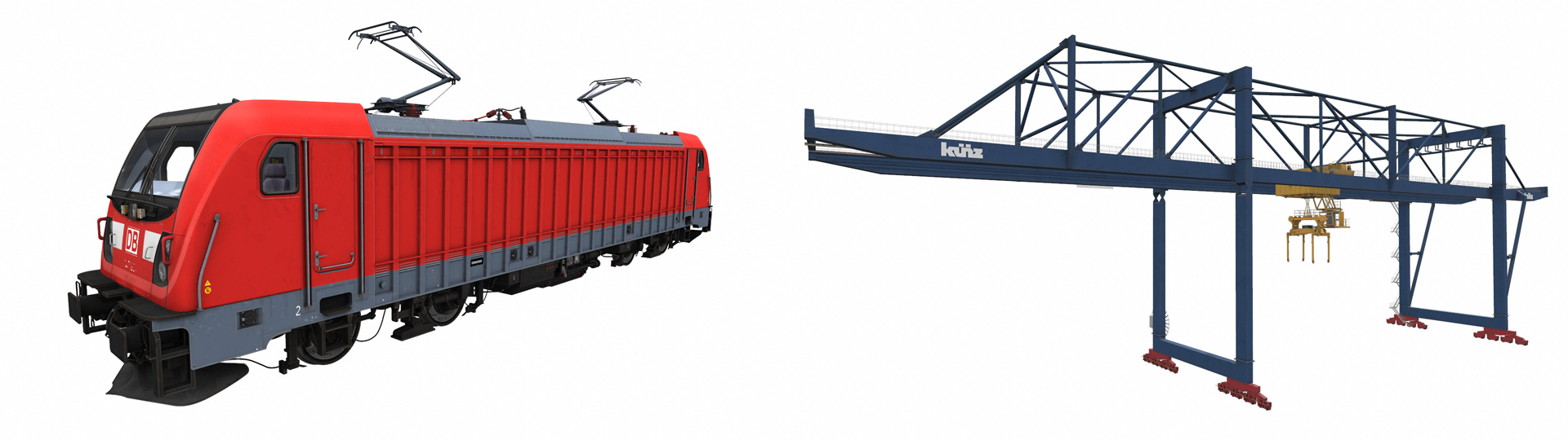 Train 3D Models. Realistic Rail Transportation Content