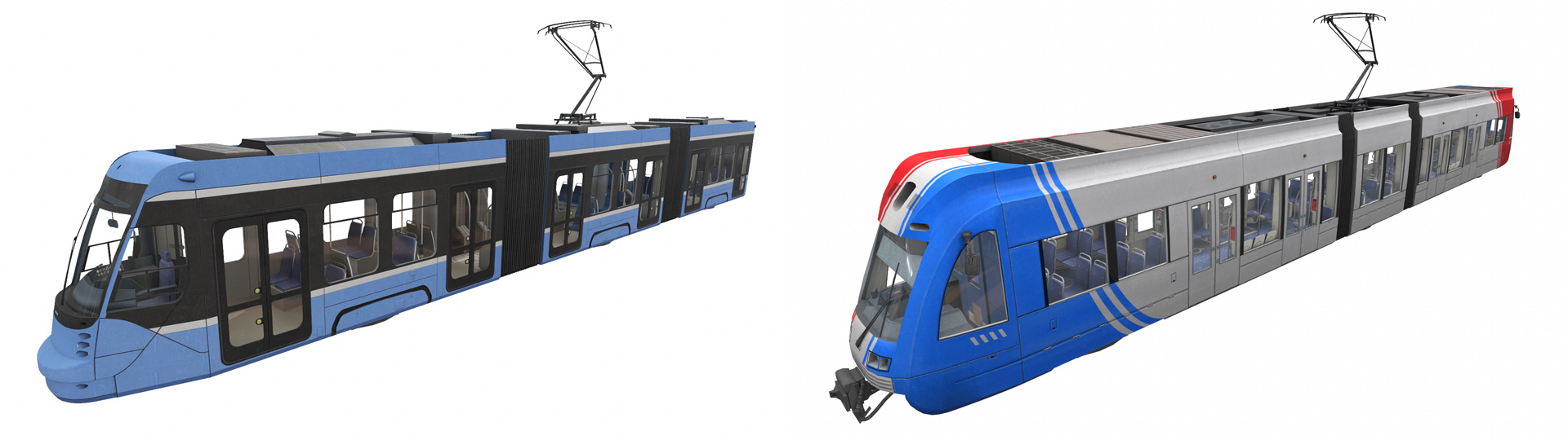Train 3D Models. Realistic Rail Transportation Content