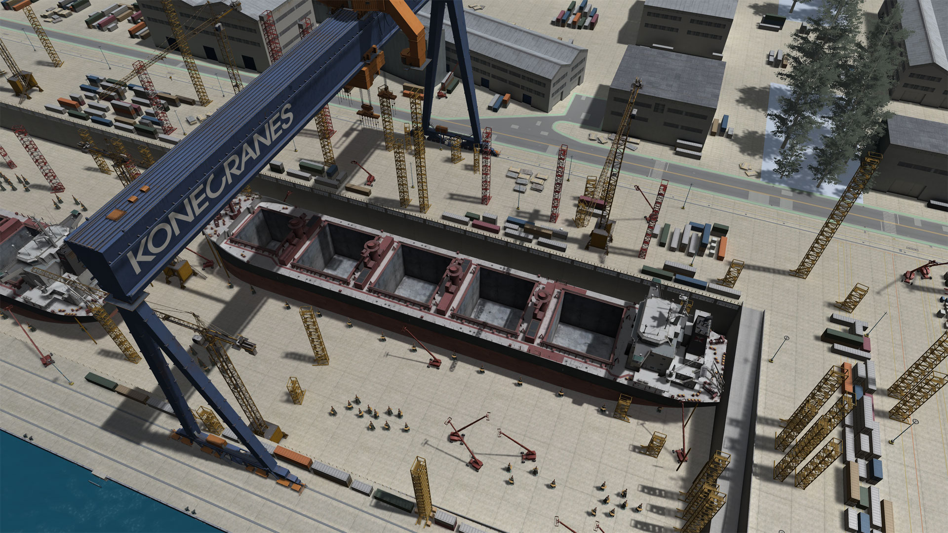 Virtual reality in shipbuilding: all-in-one shipyard 3D model