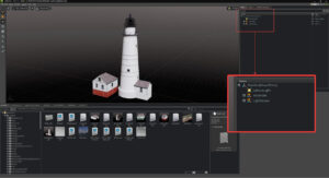 Assembling sea scene in Omniverse USD Composer